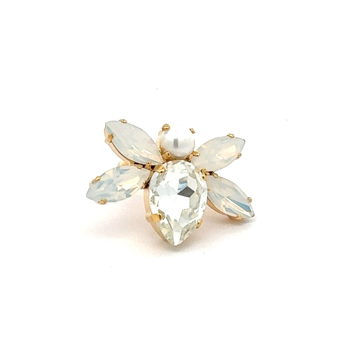 Sortija Libélula blanca - Piedra de Toque